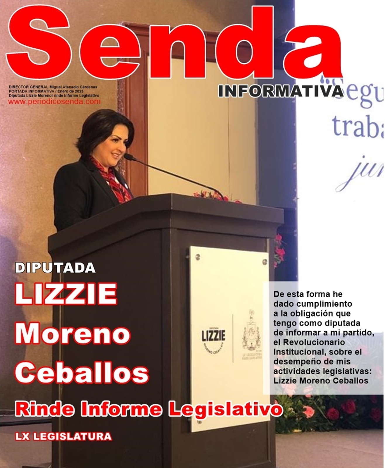 Diputada Lizzie Moreno Ceballos Rindió su Primer Informe Legislativo